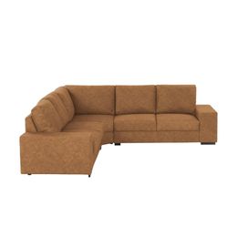 M&ouml;bel Kraft Ecksofa in Lederoptik Rene&eacute; braun Ma&szlig;e (cm): B: 280 H: 90 T: 280.0 &raquo; M&ouml;bel Kraft