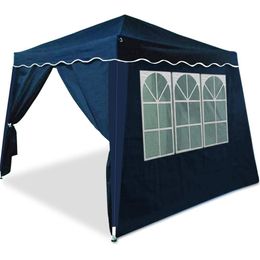 Casaria Faltpavillon Capri Blau 3x3m inkl 4 Seitenw&auml;nden UV-Schutz 50+