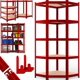 Monzana Schwerlasteckregal Rot 180x70x40cm verzinkt 875kg
