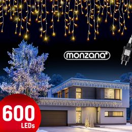Monzana Regenlichterkette LED Warmwei&szlig; 20m