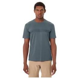 Funktionsshirt Vaude "MEN'S CYCLIST T-SHIRT V", Herren, Gr. L, heron, Web, Obermaterial: 70% Baumwolle, 30% Lyocell, regular fit, Rundhals, weit normaler Saum, Shirts Funktionsshirt, sportliche Passform, kurze &Auml;rmel, f&uuml;r vielseitige Aktivit&auml;ten