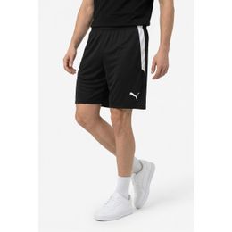 Trainingsshorts Puma "TEAMLIGA SHORTS", Herren, Gr. L, N-Gr, schwarz-wei&szlig; (Puma schwarz, Puma wei&szlig;), Interlock, Obermaterial: 100% Polyester, unifarben, regular fit normal, Hosen, atmungsaktiv, mit DryCELL Technologie