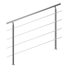 Monzana Treppengel&auml;nder Edelstahl 150cm 4 Streben