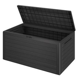 Casaria Gartenbox Woody 280L Anthrazit Holzoptik wasserdicht