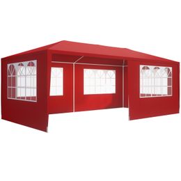 Casaria Festzelt Rimini Rot 3x6m UV-Schutz 50+