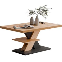 Casaria Couchtisch Detroit Holz/Grau 90x60x45cm