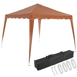 Casaria Faltpavillon 3x3m Pop-Up Hellbraun Schnellaufbau UV-Schutz 50+ wasserdicht stabil