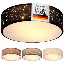 Monzana Deckenlampe Schwarz Stoff &Oslash;38cm Sternenhimmel