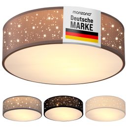 Monzana Deckenlampe Taupe Stoff &Oslash;38cm Sternenhimmel
