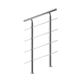 Monzana Treppengel&auml;nder Edelstahl 80cm 4 Streben