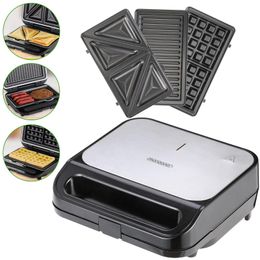Monzana Sandwichmaker XXL 3in1 1000W 25x23,5x9,5cm schwarz