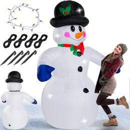 Monzana Aufblasbare Weihnachtsdeko Schneemann mit 20 LEDs