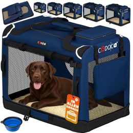 Cadoca Hundebox faltbar XXL 90x60x66cm Blau