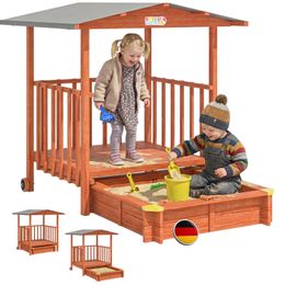 Spielwerk Sandkasten Merle UV-Schutz 50+ &uuml;berdachte Spielveranda