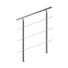 Monzana Treppengel&auml;nder Edelstahl 100cm 3 Streben