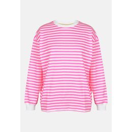 T-Shirt SALZHAUT "Shirt AFFSEEPN", Damen, Gr. L, pink (sanftes wei&szlig;, neonpink), Obermaterial: 100% Baumwolle CO., Pullover T-Shirt