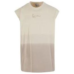 Muskelshirt Karl Kani "Karl Kani Signature Gradient Sleeveless T-Shirt", Herren, Gr. S, beige, 100% Baumwolle, bedruckt, normal, Rundhals, Shirts