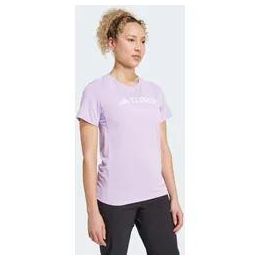 Funktionsshirt Adidas TERREX "MULTI CLIMACOOL LOGO TECH", Damen, Gr. S, powder plum, Obermaterial: 100% Polyester, normal, Rundhals, Shirts Funktionsshirt