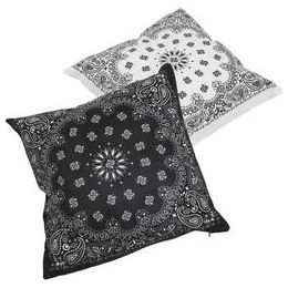 Bandana Urban Classics "Urban Classics Unisex Bandana Print Cushion Set", Damen, Gr. onesize, schwarz, wei&szlig;, Polyester, Modet&uuml;cher