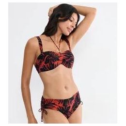 B&uuml;gel-Bikini-Top Triumph "Summer Palm DP", Damen, Gr. 42, Cup D, braun, schwarz combination, Microfaser, Obermaterial: 55% Polyamid, 45% Elasthan, Bikini-Oberteile, weich und formend