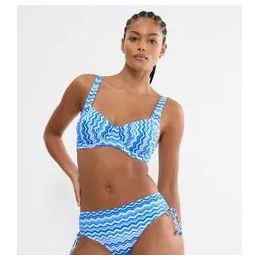 B&uuml;gel-Bikini-Top Triumph "Mix & Match Summer W pt", Damen, Gr. 42, Cup G, blau, light combination, Microfaser, Obermaterial: 77% Polyamid, 23% Elasthan, Bikini-Oberteile, verspielt und farbenfroh