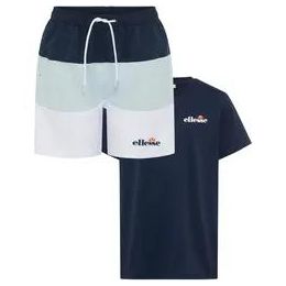 Shirt & Hose Ellesse "VASCERO TEE & SHORT SET", M&auml;dchen, Gr. 164 (14), navy, light b, Obermaterial: 100% Polyester, KOB Set-Artikel, 2-teiliges Set, aus Polyester, pflegeleicht