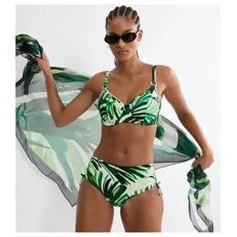B&uuml;gel-Bikini-Top Triumph "Summer Palm W 01", Damen, Gr. 42, Cup G, gr&uuml;n combination, Microfaser, Obermaterial: 55% Polyamid, 45% Elasthan, Bikini-Oberteile, Minimizer - verkleinert die Brust optisch um eine Cup-Gr&ouml;&szlig;e