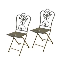 HTI-Living Gartenstuhl 2er Set Lily Braun