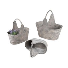 formano K&ouml;rbe 3er-Set Metall antik