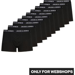 Jack & Jones Boxershorts JACK & JONES "JACFLOWER Microfiber mit Logobund, Blumenprint und Stretchkomfort", Herren, Gr. S, 10 Stk., schwarz, Jersey, Obermaterial: 95% Baumwolle, 5% Elasthan, unifarben, k&ouml;rpernah, Unterhosen, eng anliegend, Microfaser, schnelltrocknend