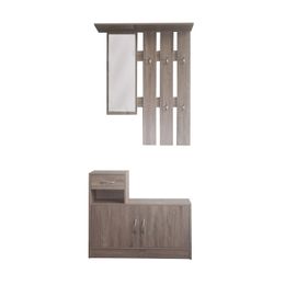 HTI-Living Garderobenpaneel mit Schuhschrank Thekla Sonoma