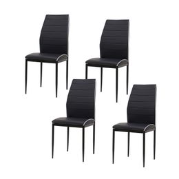 HTI-Living Esszimmerstuhl Madison Kunstleder Schwarz 4er-Set