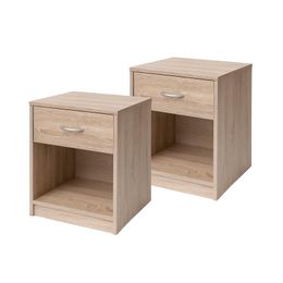 HTI-Living Nachtschrank 2er Set Nina Sonoma