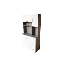 HTI-Living K&uuml;chenschrank Beton/Wei&szlig; Blanca