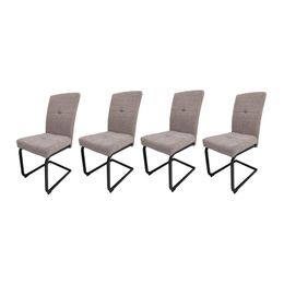 HTI-Living Schwingstuhl 4er Set Kinsey Braun