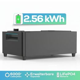 Speicher MARSTEK Jupiter C + Plus Erweiterungsakku Solarspeicher 2,56 kWh LiFePO4 Solarakku f&uuml;r PV Systeme Balkonkraftwerk, IP65, 6000 Zyklen, WIFI und Bluetooth, Solar-Batterie