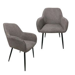 HTI-Living Stuhl Albany Waffle Hellbraun 2er-Set