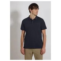 Poloshirt Street One MEN, Damen, Gr. M (40), schwarz ink blau, Web, 95% Baumwolle, 5% Elasthan, unifarben, comfort fit normal, hoch geschlossener Ausschnitt, normaler Saum, Shirts, aus Baumwolle mit Stretchante