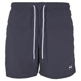 Badeshorts Urban Classics "Urban Classics Herren Block Swim Shorts", Gr. M, US-Gr&ouml;&szlig;en, schwarzshadow, 100% Polyamid, Badehosen Badeshorts