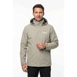 Funktionsjacke Jack Wolfskin "TRAILTIME 2L JKT M", Herren, Gr. 3XL, linen, Obermaterial: 100% Polyester, Jacken Funktionsjacke, Wasserabweisend, windabweisend, atmungsaktiv, &Uuml;bergangsjacke