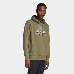Kapuzensweatshirt adidas Sportswear "CAMO MODERN LOGO GRAFIK HOODIE", Herren, Gr. L, olive strata, Obermaterial: 55% Baumwolle, 36% Polyester, 9% Viskose, angesetztes B&uuml;ndchen, Sweatshirts
