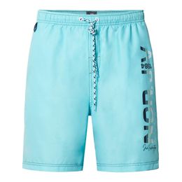 Badeshorts Jan Vanderstorm "Badeshorts BARTHUR", Gr. L, weit, blau, Obermaterial: 100% Polyester COOLMAX(R) PES(Coolmax)., Badehosen Badeshorts