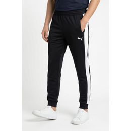 Trainingshose Puma "T7 FOUNDATION CL POLY KNITTED PANTS", Herren, Gr. L, N-Gr, new navy, Trikot, Obermaterial: 100% Polyester, unifarben, regular fit normal, Hosen Trainingshose, mit Eingrifftaschen, Regular Fit, sportlicher Stil