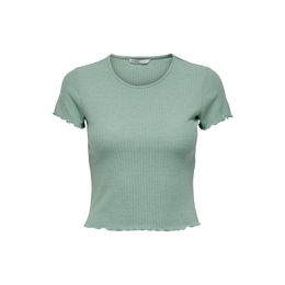 T-Shirt Only "T-Shirt ONLEMMA SHORT TOP 1er Pack", Damen, Gr. L, gr&uuml;n (hellgr&uuml;n), Obermaterial: 65% Polyester PES. 30% Viskose CV. 5% Elasthan EL., Shirts T-Shirt