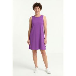 Sommerkleid Jack Wolfskin "TRAVEL DRESS W", Damen, Gr. L (42/44), N-Gr, freesia, Obermaterial: 100% Polyester, Kleider Sommerkleid