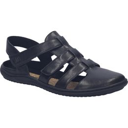 Sandale Josef Seibel "Caitlyn 01, black-black", Damen, Gr. 36, schwarz (schwarz, schwarz), Obermaterial: 100% Rindsleder Leather cow., Schuhe Sandale