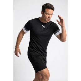 Trainingstop Puma "TEAMRISE JERSEY", Herren, Gr. XXL, schwarz-wei&szlig; (Puma schwarz, smoked pearl, Puma wei&szlig;), Netz, Obermaterial: 100% Polyester, unifarben, regular fit normal, Rundhals, Tops, Regular Fit, mit Rundhalsausschnitt, mit Mesh-Details an den &Auml;rmeln