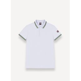 Poloshirt COLMAR, Damen, Gr. L, wei&szlig;, Piqu&eacute;, Obermaterial: 96% Baumwolle, 4% Elasthan, unifarben, regular fit normal, Rundhals, B&uuml;ndchen, Shirts, Stretch-Piqu&eacute;, Regular Fit, Baumwollmix