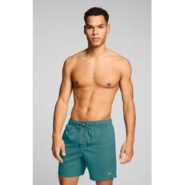 Badeshorts Puma "Puma SWIM MEN MID SHORTS 1P", Herren, Gr. L, N-Gr, emerald gr&uuml;n, Web, Obermaterial: 100% Polyester, Badehosen Badeshorts, High-Tech Rei&szlig;verschluss an der Ges&auml;&szlig;tasche, Seitentaschen