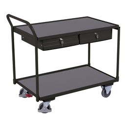 VarioFit Tischwagen mit 2 Ladefl&auml;chen und 2 Schubladen RAL 7016 ; Cordes (sw-600.503/AG)